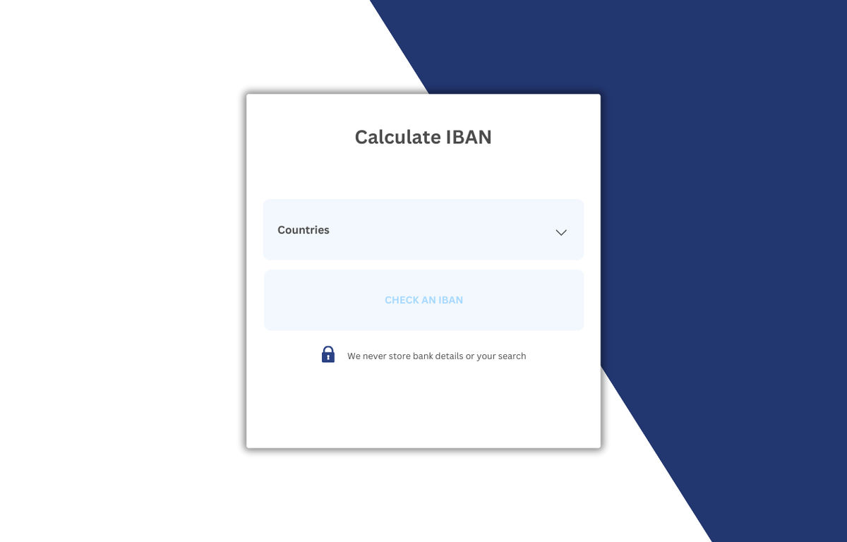 IBAN Calculator by MoneyTransfers | Find & Calculate Your IBAN