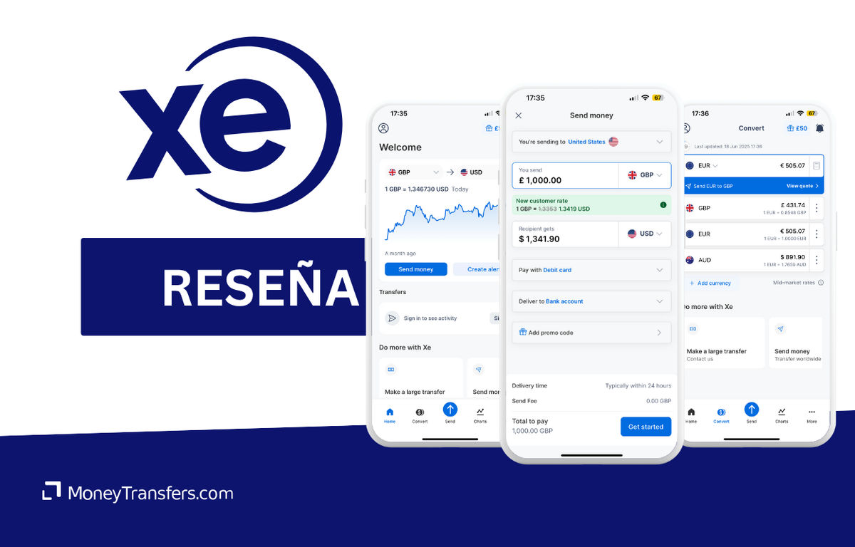 XE.com opiniones | Tarifas, tipos de cambio y atención al cliente